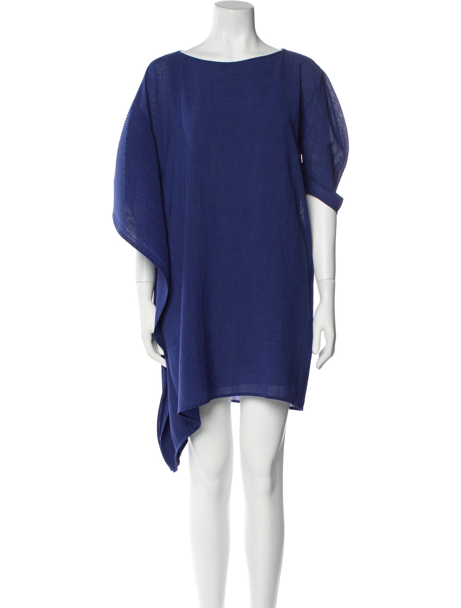 Zero + Maria Cornejo Bateau Neckline Mini Dress - Blue Dresses ...