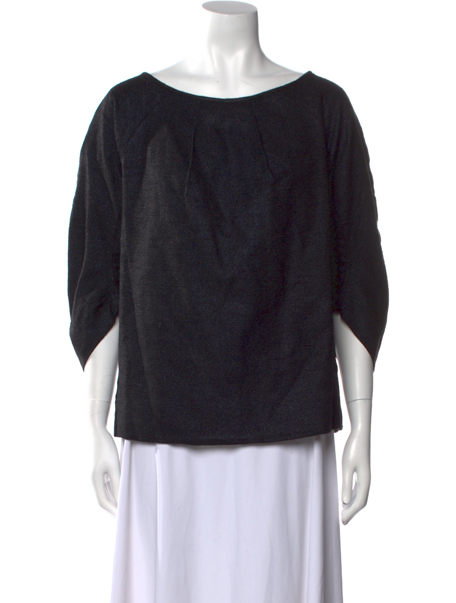 Zero + Maria Cornejo Wool Bateau Neckline Blouse - Blue Tops, Clothing ...