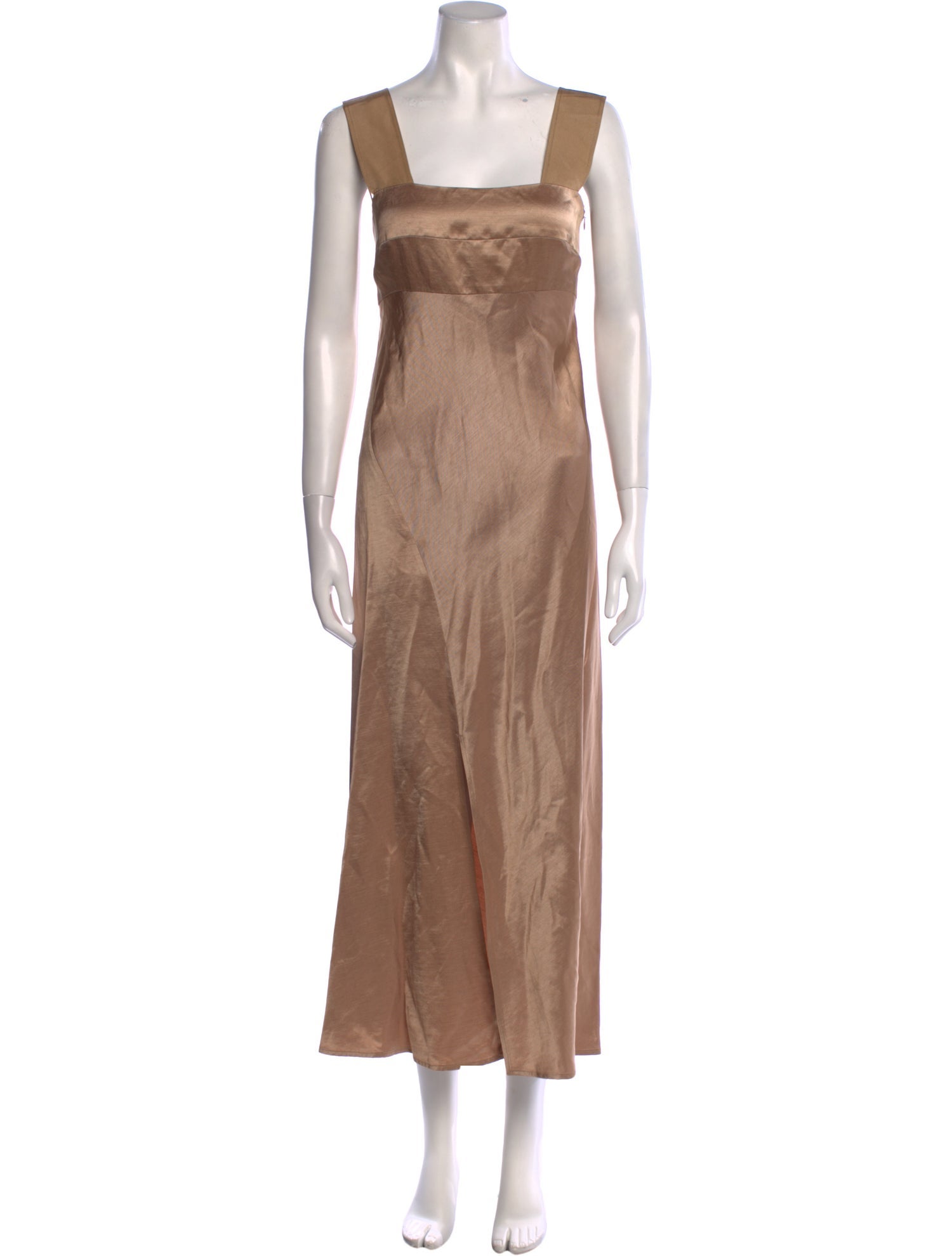 Zero + Maria Cornejo Square Neckline Long Dress - Neutrals Dresses ...