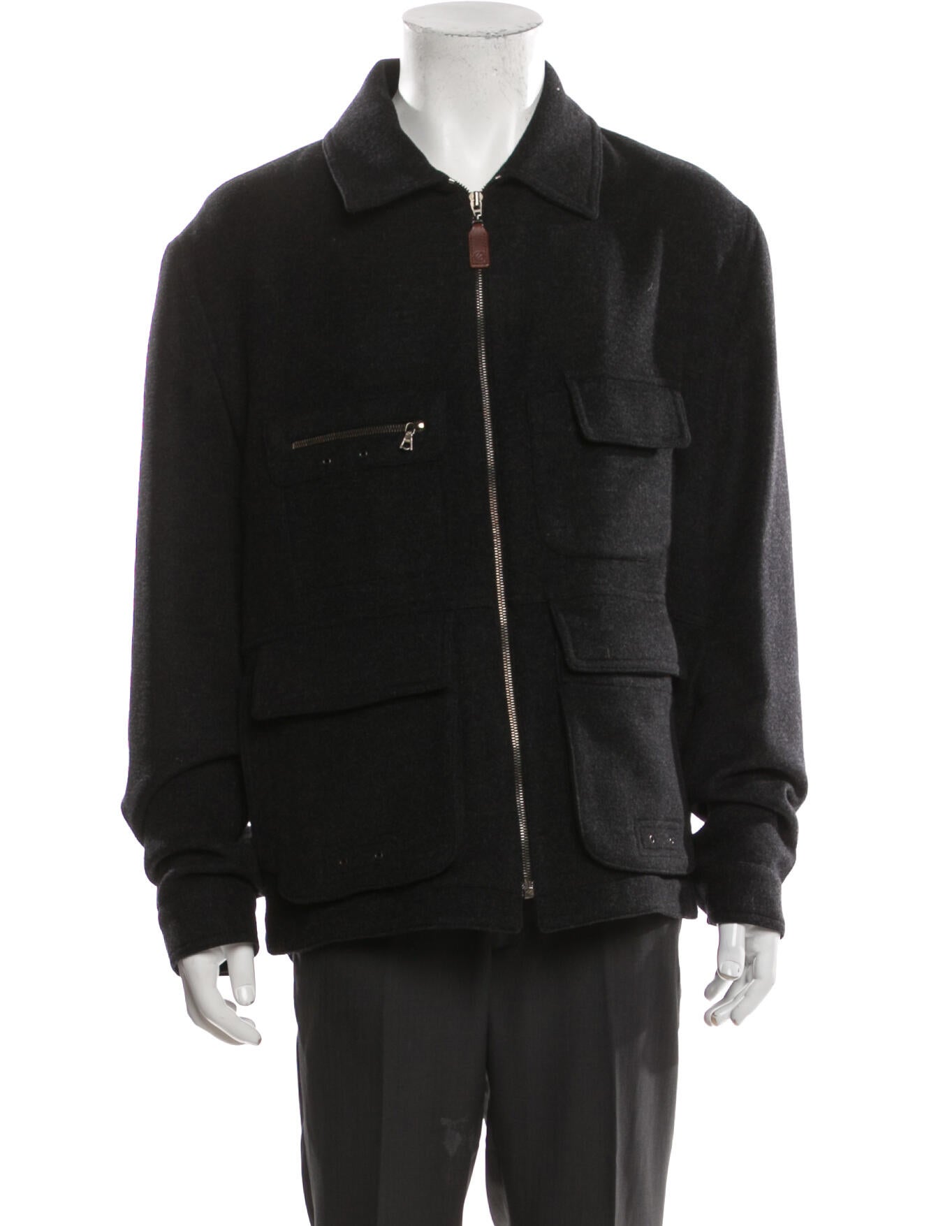 Ermenegildo Zegna Wool Utility Jacket - Black Outerwear, Clothing ...