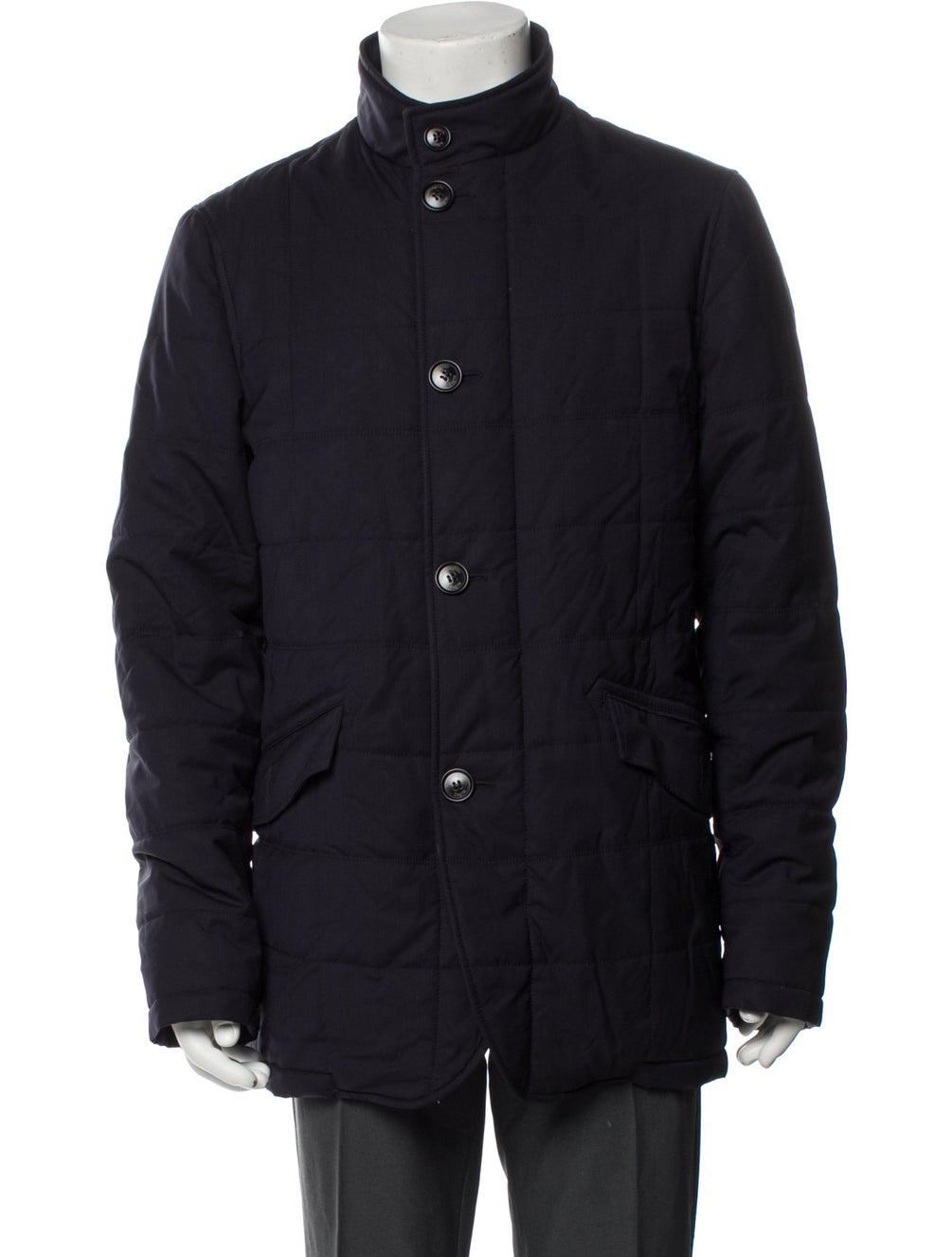 Ermenegildo Zegna Elements Trofeo Virgin Wool Puffer Coat - Blue Outerwear, Clothing - ZGN101097 ...