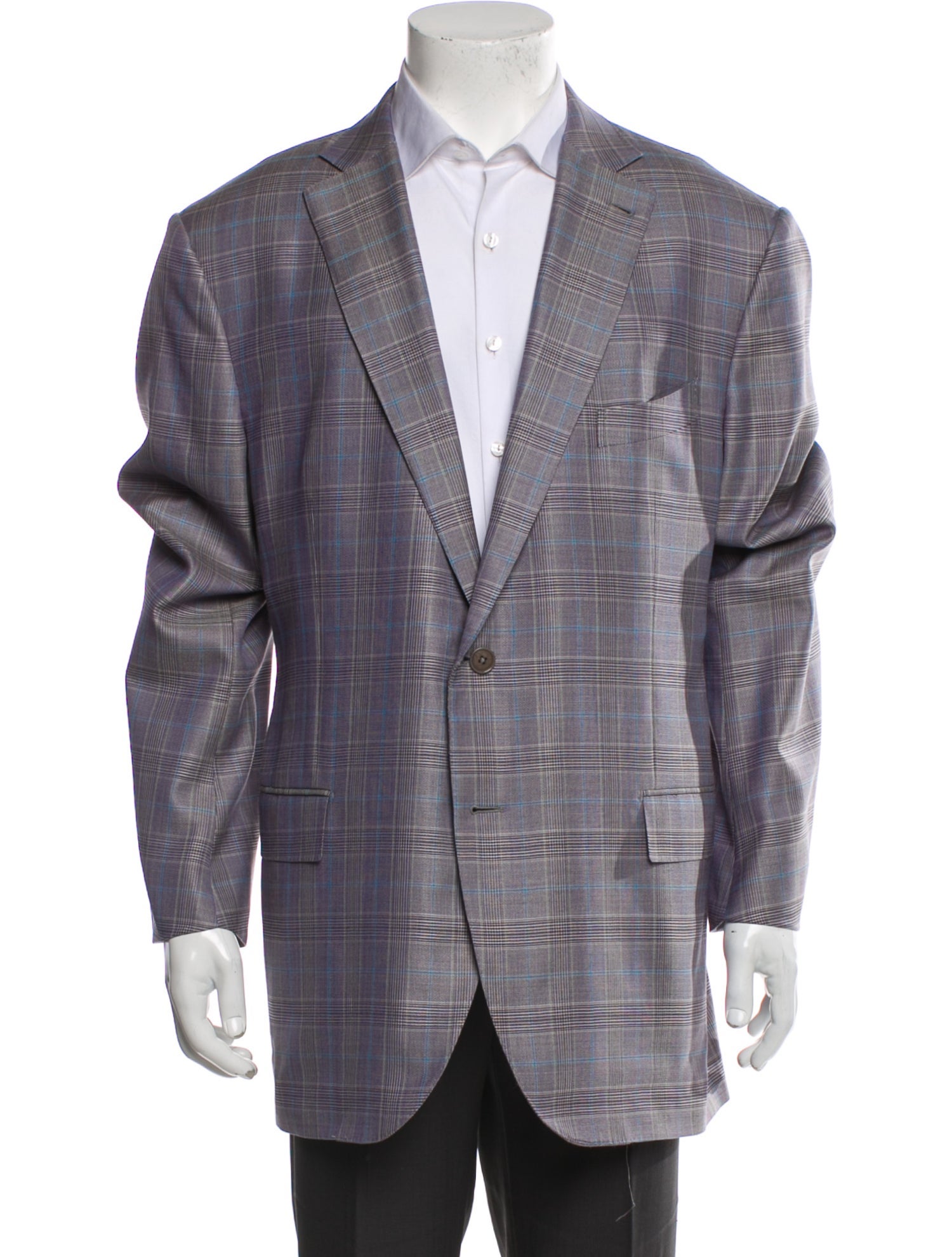 Yves Saint Laurent Tweed Pattern Blazer - Neutrals Suiting, Clothing ...