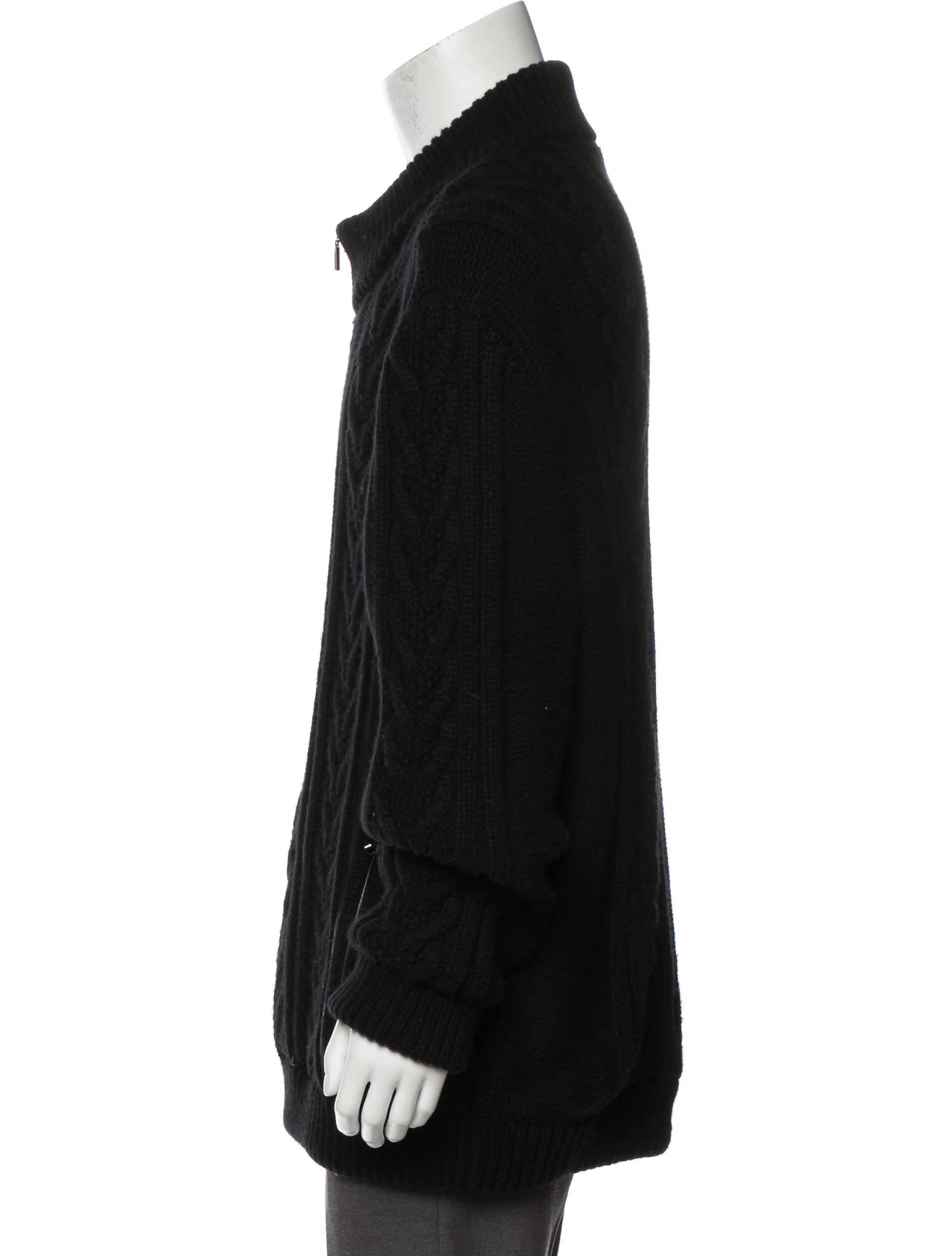 Zilli Cashmere Zip-Up Jacket - Black Outerwear, Clothing - ZIL20732 ...