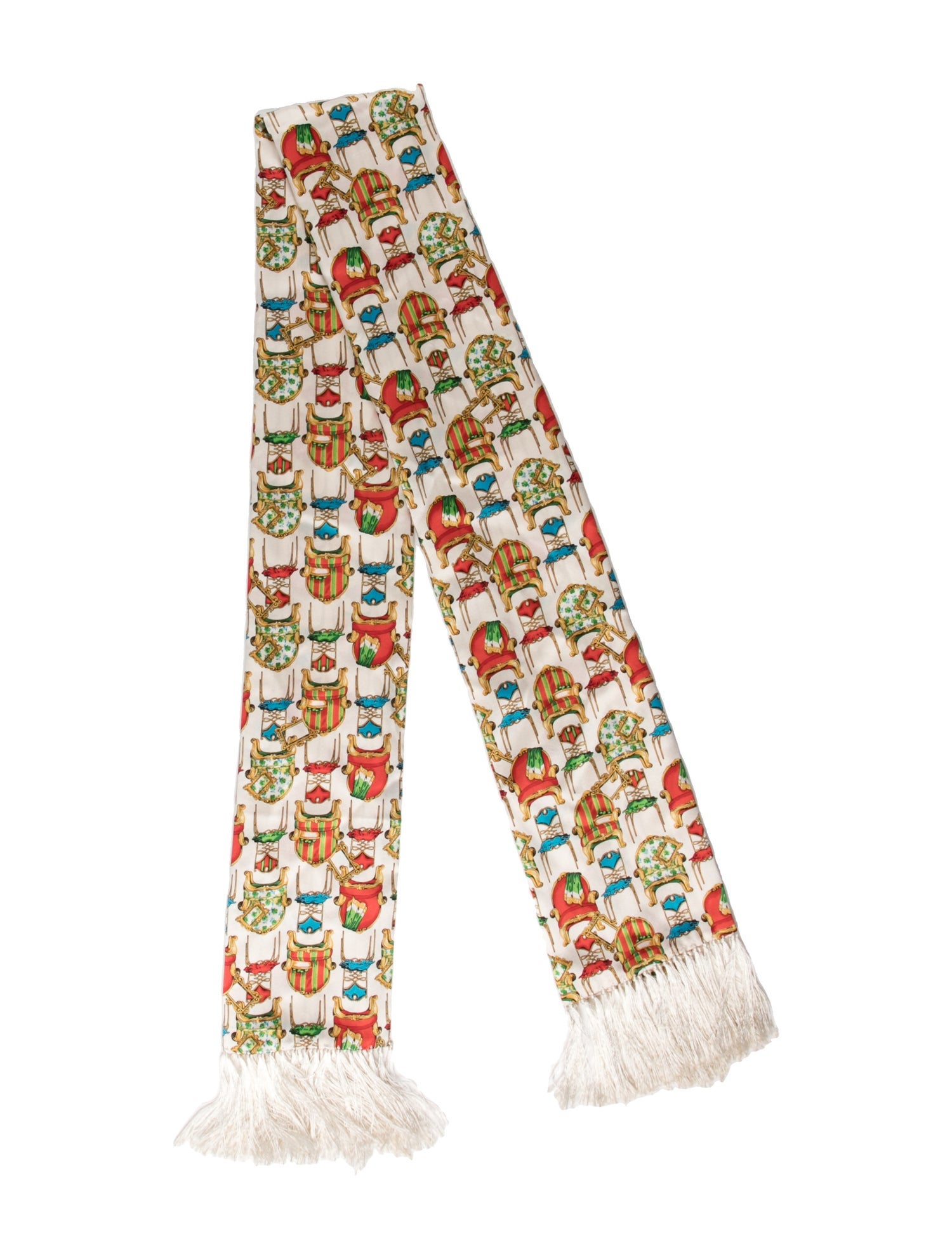 CH Carolina Herrera Cashmere Printed Scarf - Yellow Scarves and Shawls ...