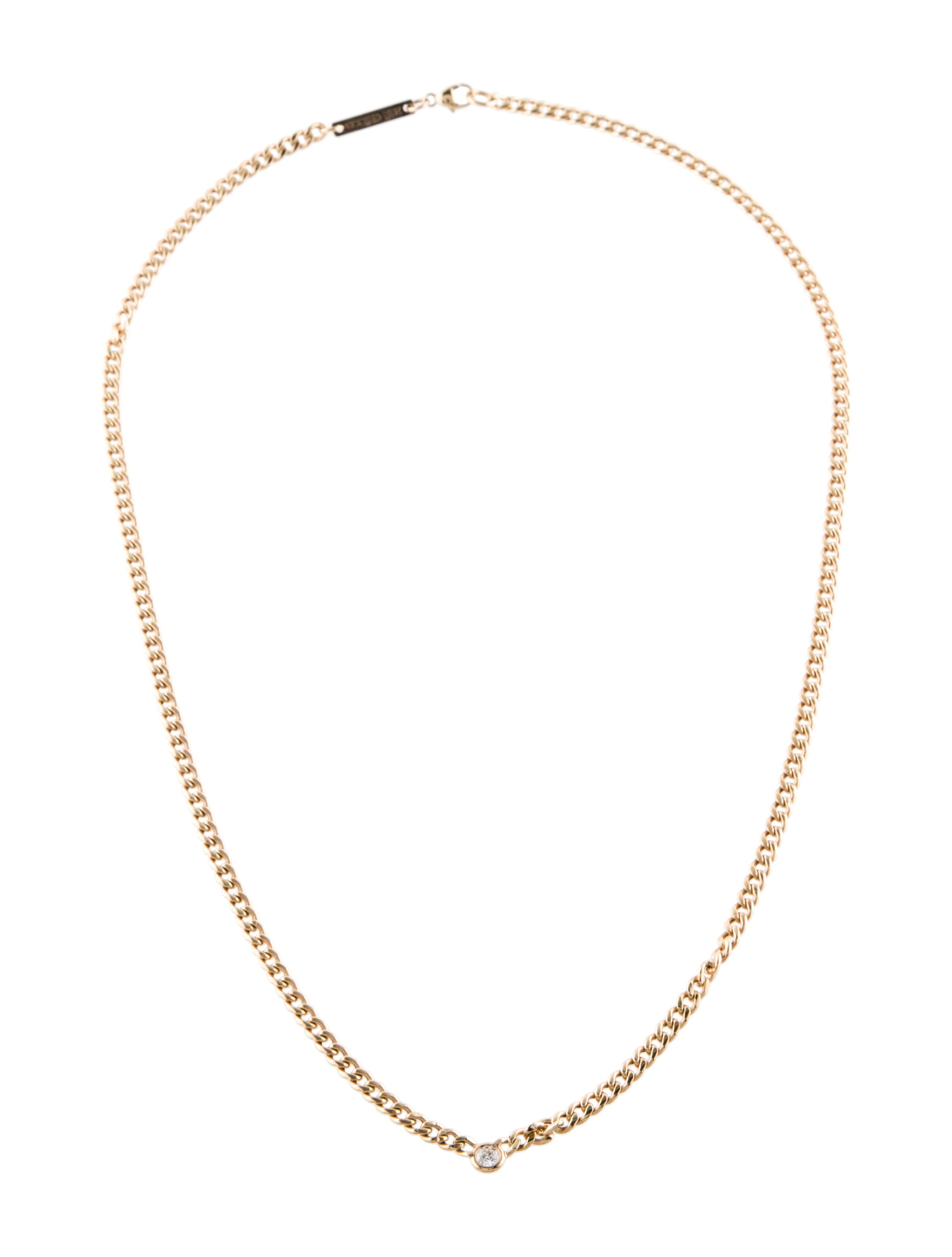 Necklace 14K Diamond Collar Necklace - 14K Yellow Gold Collar ...