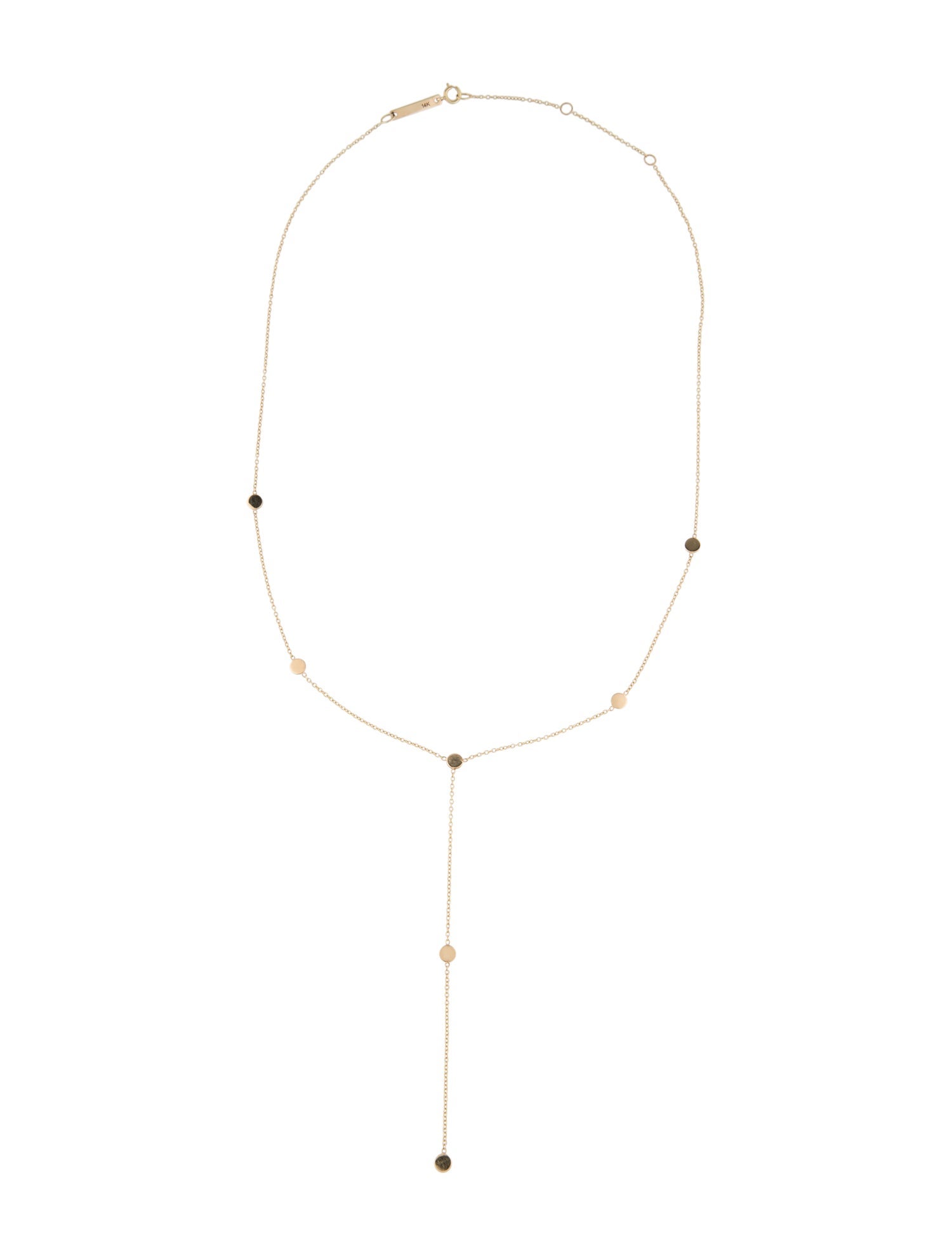 Zoë Chicco 14K Itty Bitty Disc Lavalier Necklace - 18K Yellow Gold ...