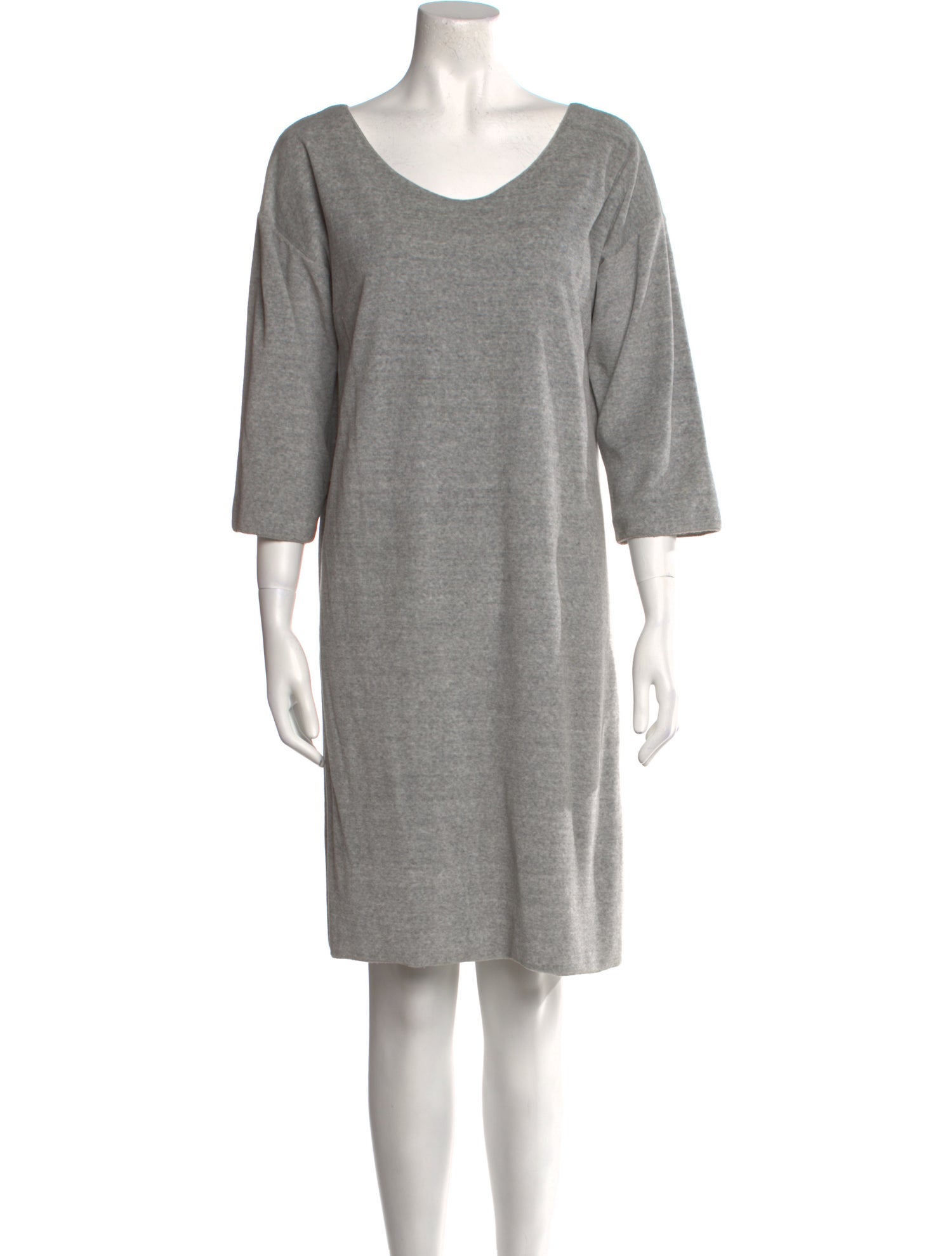 Zoran Scoop Neck Knee-Length Dress - Grey Dresses, Clothing ...