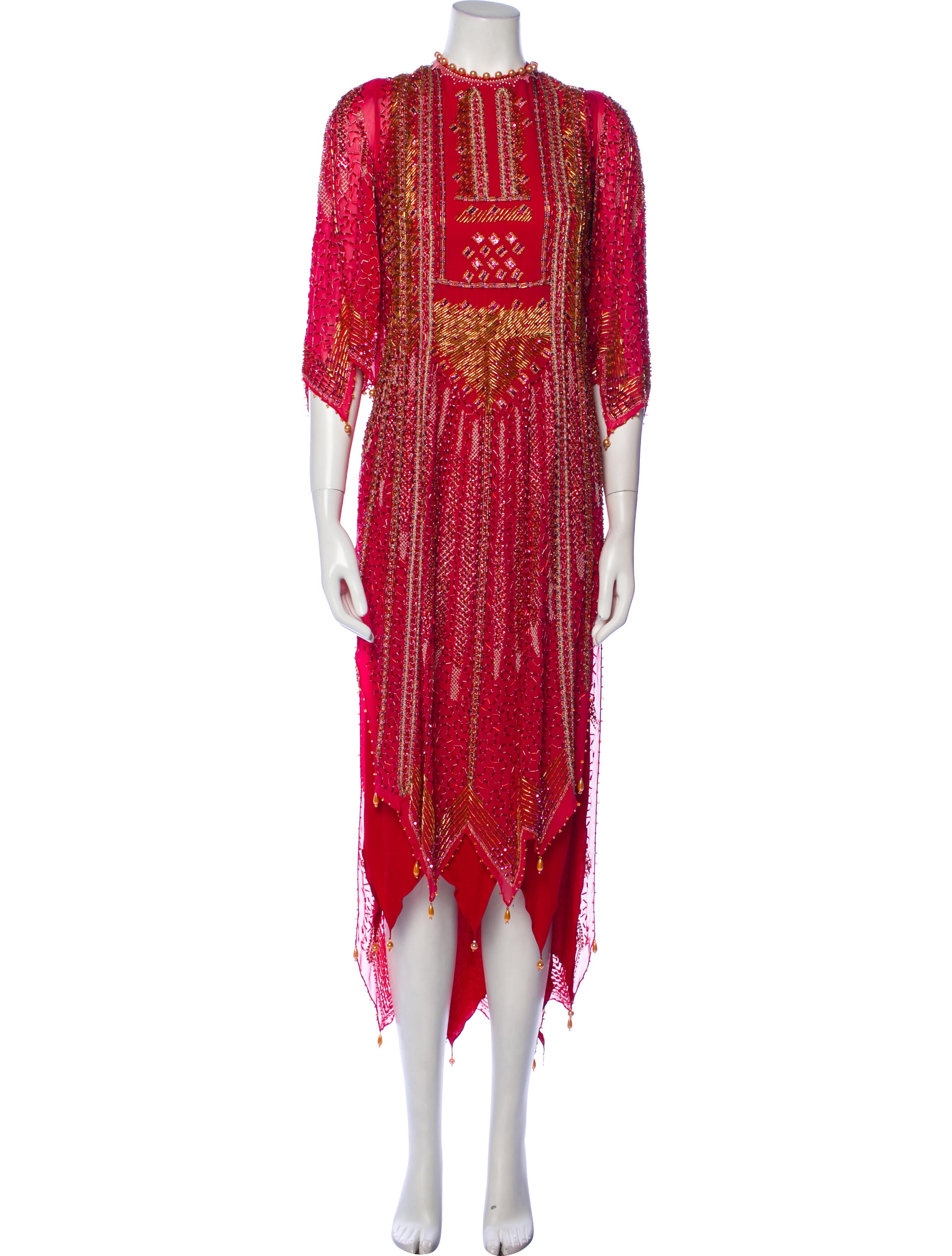 Zandra Rhodes Vintage Long Dress - Pink Dresses, Clothing - ZRD20400 ...