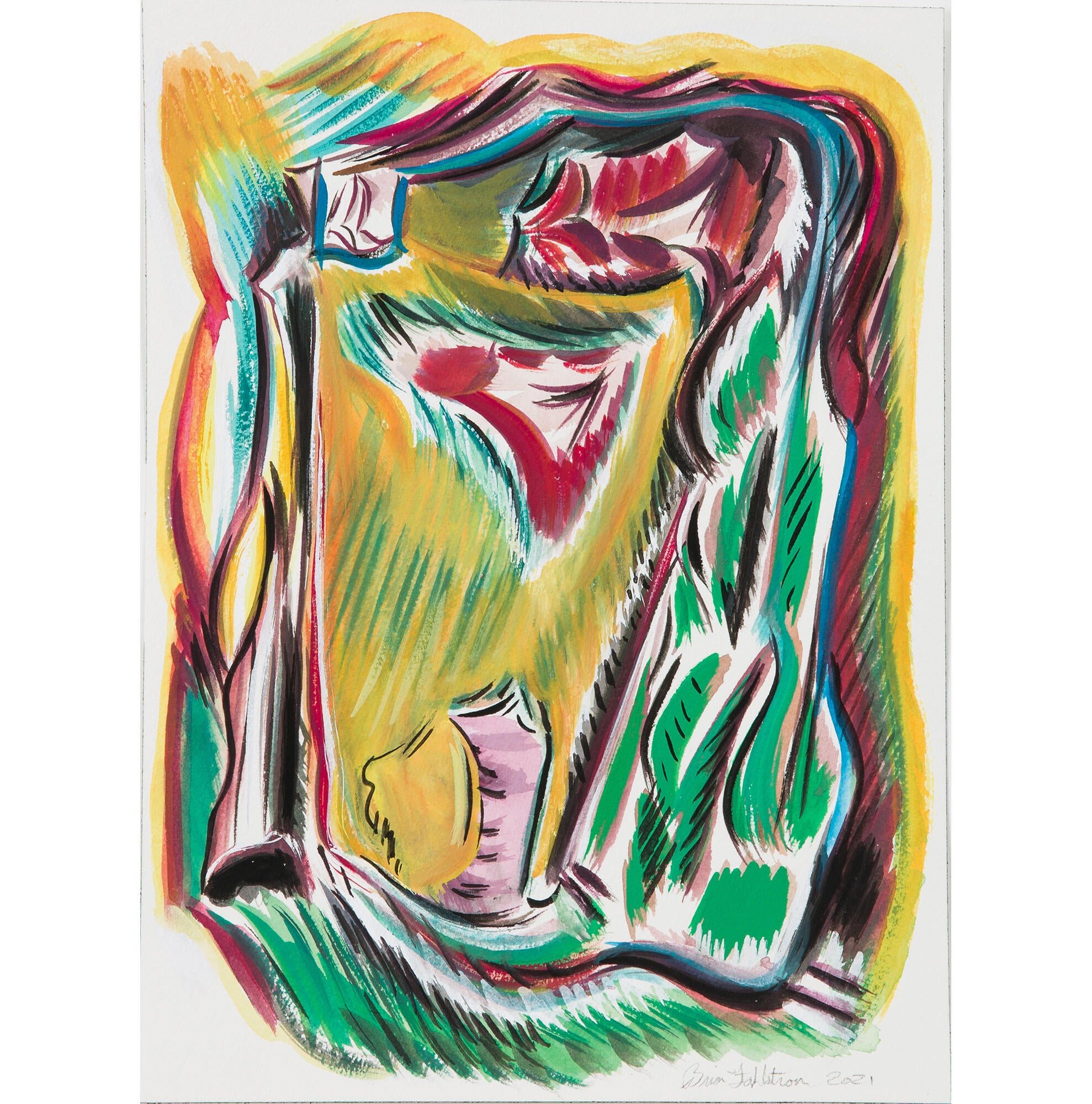 Brian Fahlstrom Garden - Blue - PNT22957 | The RealReal