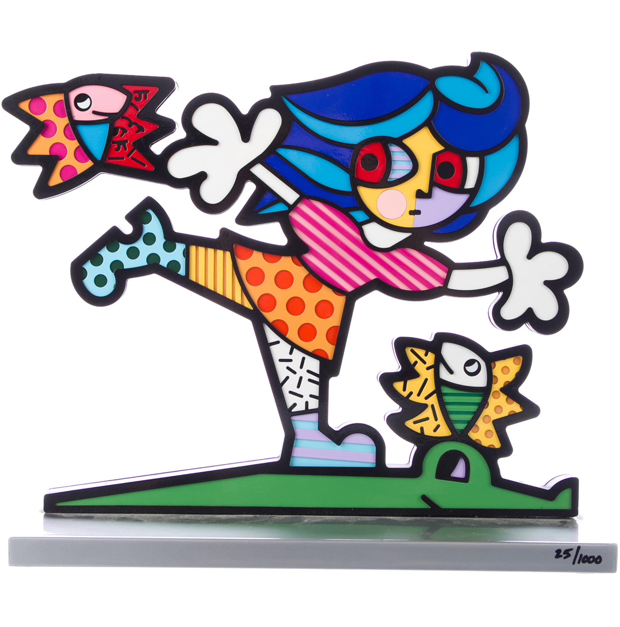 Romero Britto Flying Fish - Blue - XRBOR20035 | The RealReal